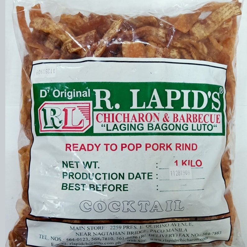 R. Lapid's | Ready-To-Pop Pork Rinds (Chicharon) | Cocktail | 1kg ...